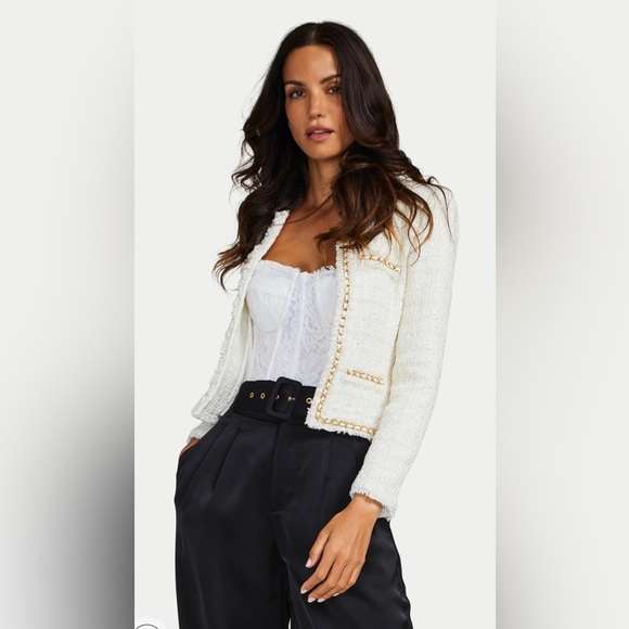 Generation Love | Jackets & Coats | Serena Tweed Chain Jacket | Poshmark